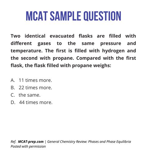 General Chemistry Mcat Sample Question Rmcat2