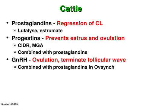 Ppt Estrous Synchronization Ovulation Induction And Ovsynch Powerpoint Presentation Id 2993413