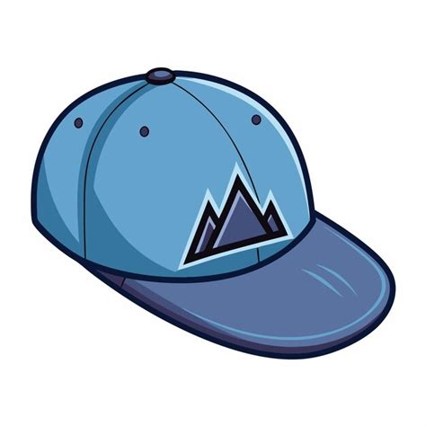 Vector Cartoon Retro Baseball Cap With Flat Peak Hiphop Headwear 3