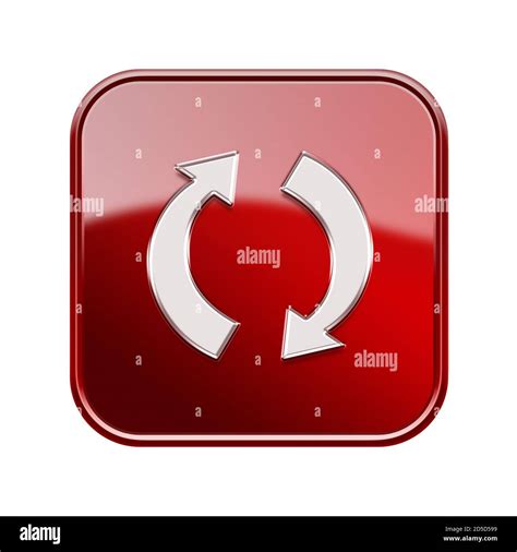Refresh Icon Glossy Red Isolated On White Background Stock Photo Alamy