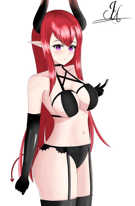 Rule 34 Daemon Girl Demon Girl Girls Original Character Sinia Succubus Succubus Horns Succubus