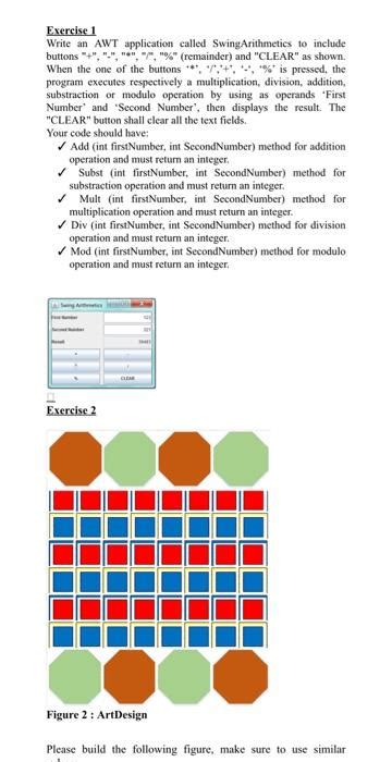 solved exercise 1 write an awt application called