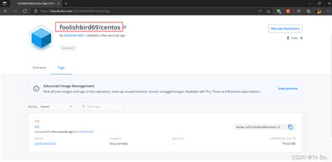 Docker：发布镜像到dockerhuban Image Does Not Exist Locally With The Tag Csdn博客