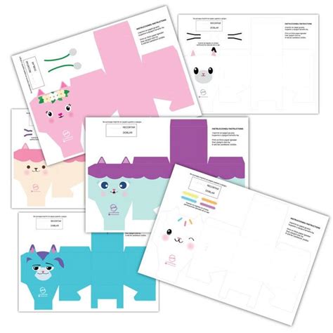 6 Printable Boxes From Gabby And The Dollhouse Small And Big Etsy