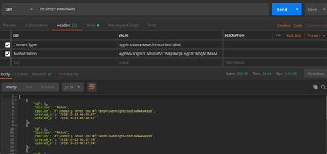 please set authorization on the header with value is the returned token