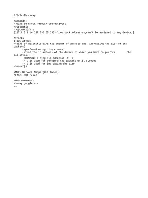 Attacks And Networking Pdf