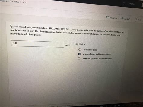 Solved Jump To Vities And Due Dates Ch 5 Cx Give Up 0