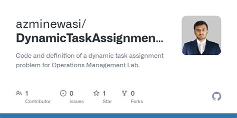 Github Azminewasidynamictaskassignmentproblemom Code And Definition