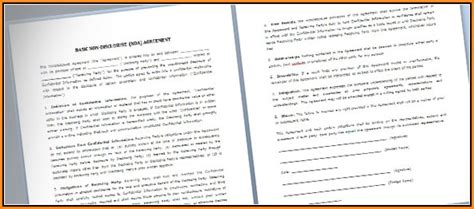 Simple Nda Template Word Template Resume Examples WRYPDB Y A