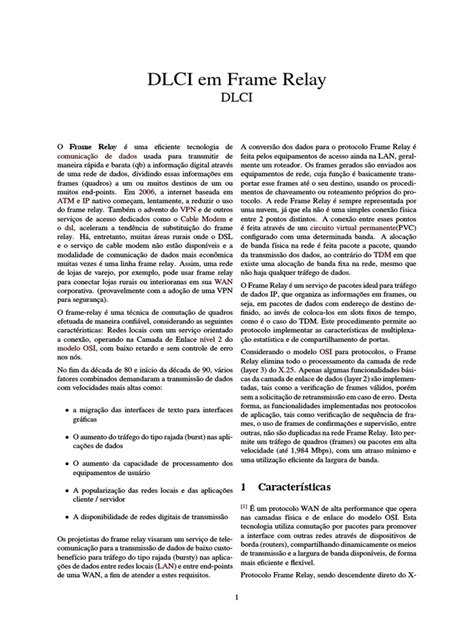 Dlci Em Frame Relay Pdf Internet Indústrias De Serviços
