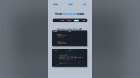 Css Magic Navigation Menu No Javascript Needed Must Try Youtube