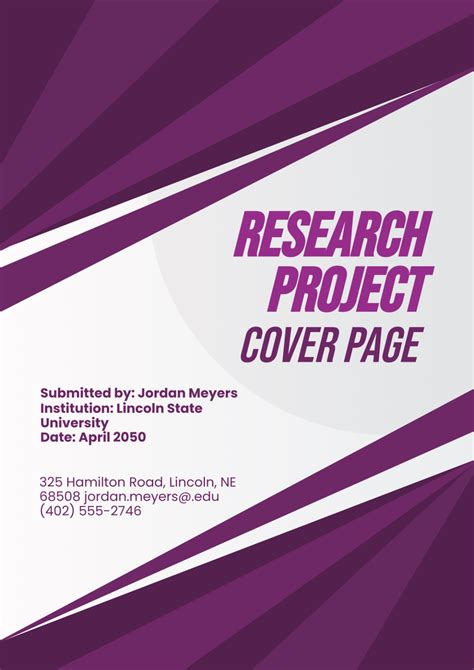 Free Project Cover Page Templates To Edit Online