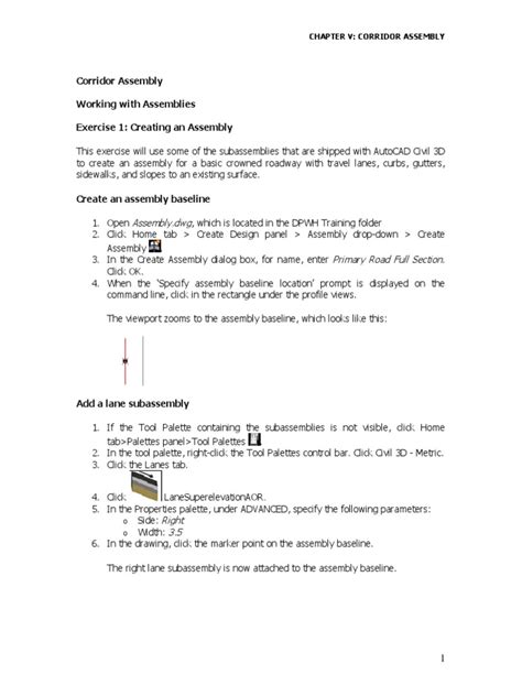 Corridor Assembly Working With Assemblies Exercise 1 Creating An Assembly Pdf System