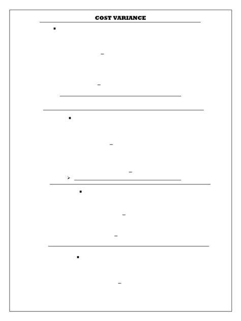 Cost Variance Pdf