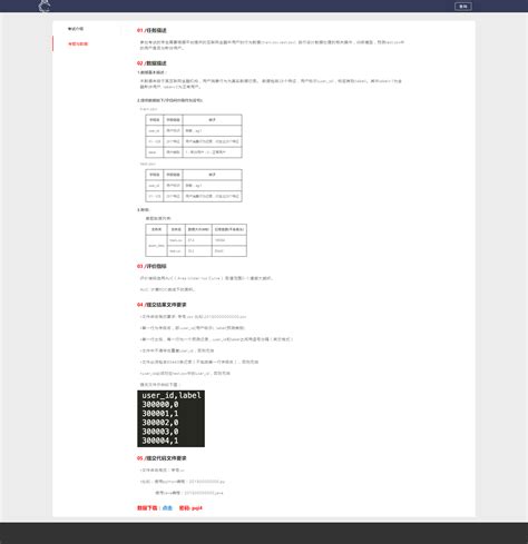 根据提供的互联网金融中用户的行为数据 train csv test csv 自行设计数据处理的相关操作训练模型预测test csv中的
