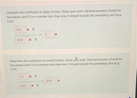 Calculate The Coefficient Of Static Friction Show Chegg