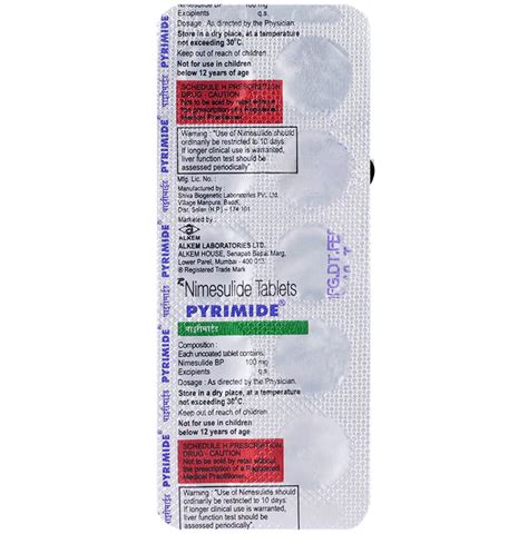 Pyrimide 100mg Tablet Uses Price Side Effects Substitute