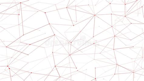 Connected Dots Forming Lines And Dots On White Background Creating