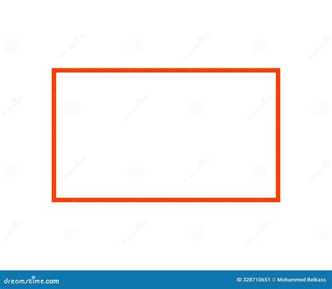 Rectangle Shape Outline Stroke Orange Symbol Vector Stock Vector Illustration Of Sign Decor