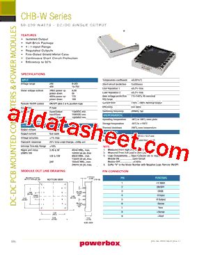 Chb W Datasheet Pdf Powerbox