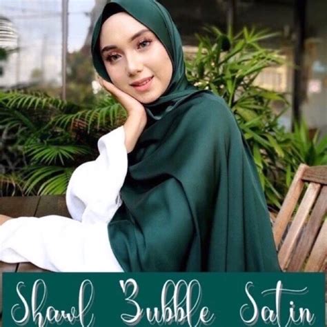 High Quality Shawl Luxe Bubble Satin 18x07 Meter Shopee Malaysia