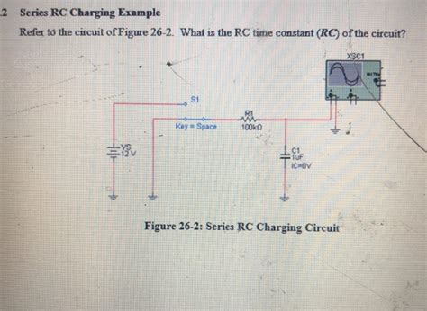 Solved Series RC Charging Example Refer To The Circuit Of Chegg Com