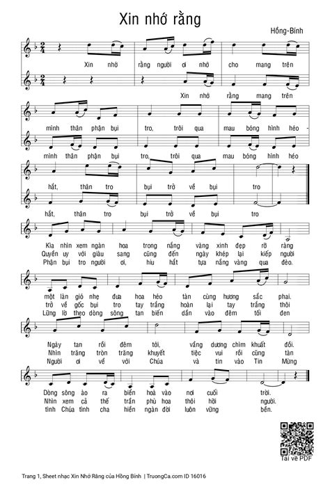 Sheet Xin Nh R Ng Pdf L I H P M N T Nh C