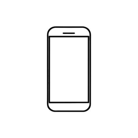 Premium Vector Mobile Phone Vector Illustration Line Art