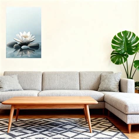Ebern Designs Lotus In Water Unframed Canvas Wall Art 24 X 36 Wayfair