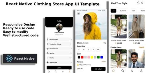 React Native Clothing Store App Ui Template Codester