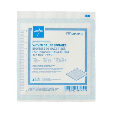 Medline Sterile Gauze Sponges Usp Type Vii