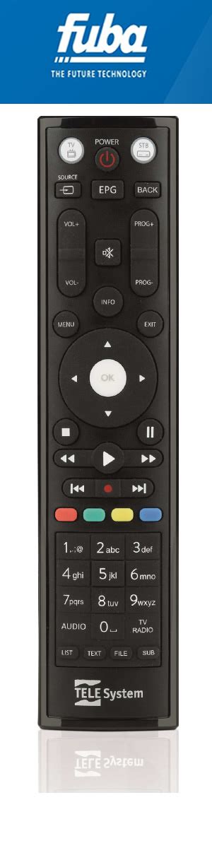 Tivusat Fuba Ode713 Hd Replacement Remote Control V7 Creative