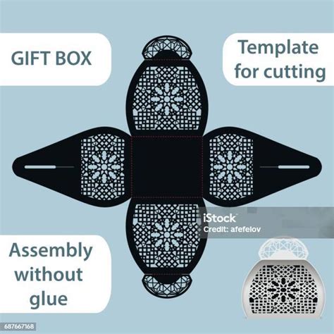 핸들 레이스 패턴 소매 인사말 포장 레이저 절단 서식 파일 포장 접착제 서식 파일 잘라 없이 어셈블리 비쳐 선물 종이 상자 포장