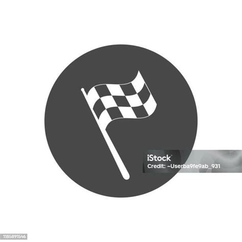 체크 레이싱 플래그 아이콘입니다 플래그 자동 및 모토 경주를 시작합니다 스포츠 카 대회 승리 기호입니다 마무리 우승자 랠리 일러스트 플래그 직원에 체크 레이싱 플래그 흑백