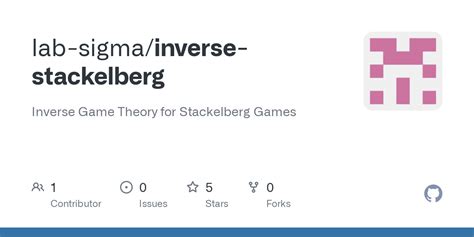 Github Lab Sigma Inverse Stackelberg Inverse Game Theory For Stackelberg Games