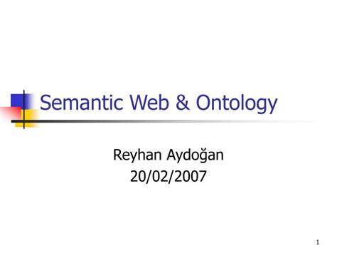 PPT Semantic Web Ontology PowerPoint Presentation Free Download ID