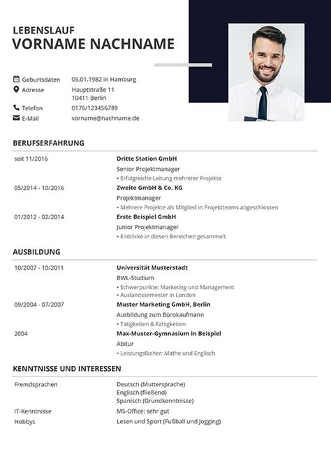 Lebenslauf Vorlage 2023 Aktuelles Muster Lebenslauf De