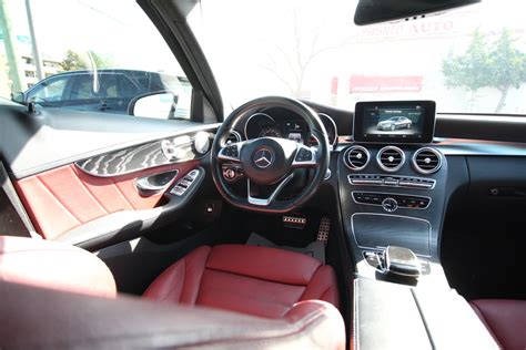 2015﻿ ﻿mercedes Benz﻿ ﻿c Class﻿ ﻿c300 Red Interior No Accidents