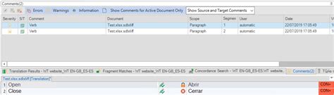Trados Tips The Bilingual Excel File Type Web Translations