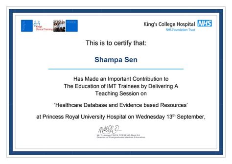 Certificate For Imt Teaching Sessionpdf