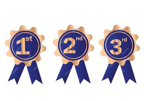 Premium Vector Position Badges Vector First Second Third Place