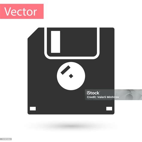 컴퓨터 데이터 저장 아이콘 흰색 배경에 고립에 대 한 회색 플로피 디스크 디스켓 기호입니다 벡터 일러스트 0명에 대한 스톡 벡터 아트 및 기타 이미지 Istock