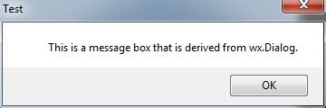 Python A Generic MessageBox Derived From Wx Dialog Stack Overflow