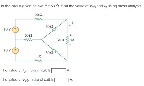 Solved In the circuit given below R Ω Find the value of Chegg