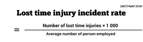 Accident Frequency Rate Severity Rate Incidence Rate Formula Is3786