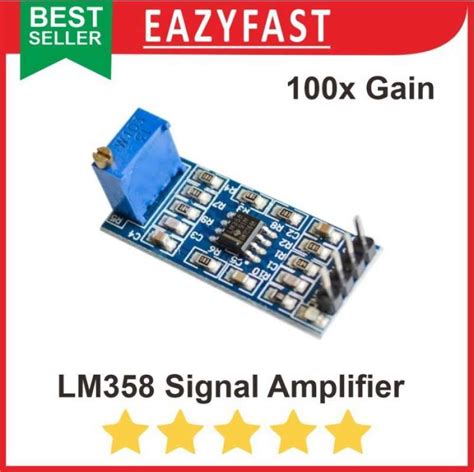 Jual Lm358 Gain Signal Amplifier Module 100x 5 12v Dc Penguat Sinyal Sensor Di Seller Eazyfast