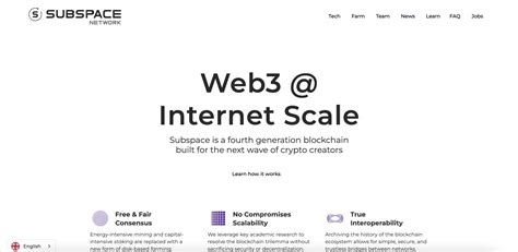 subspace network blockchain thế hệ thứ 4 đầu tiên cryptoviet