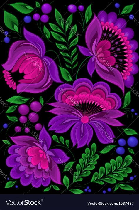 Floral Scroll Pattern Royalty Free Vector Image