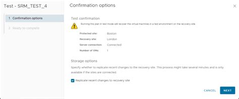 Test Failover Workflow In Vmware Srm Implementing Dell Powerflex Sra
