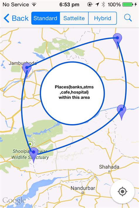 Ios Find Places Within The Boundaries Of Given Locations Stack Overflow